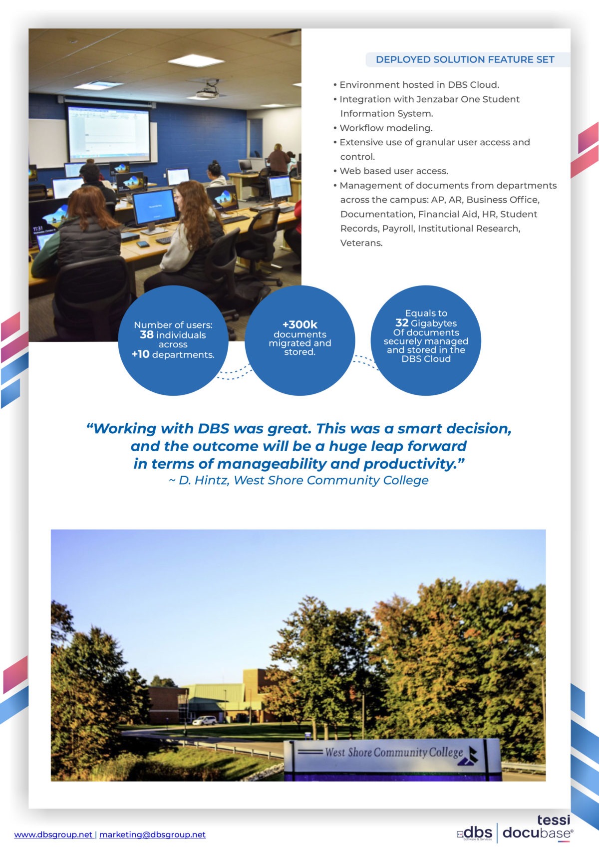 West Shore Community College, Document & Content Management Case Study - Document management ...